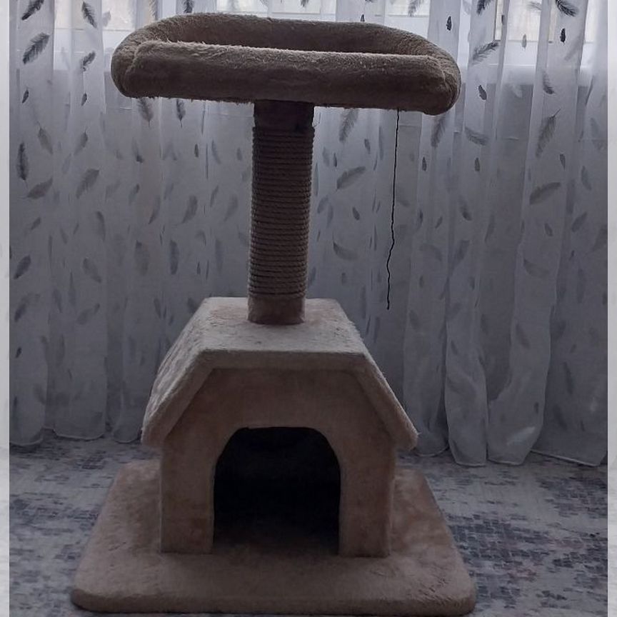 Когтеточка домик для кошки новый