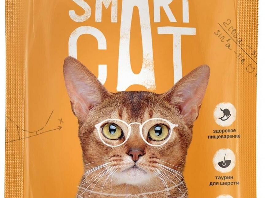 Smart Cat паучи для взрослых кошек и котят: кусочк