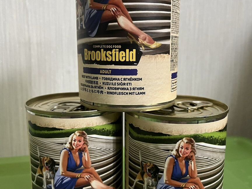 Brooksfield консервы для собак: говядина рис