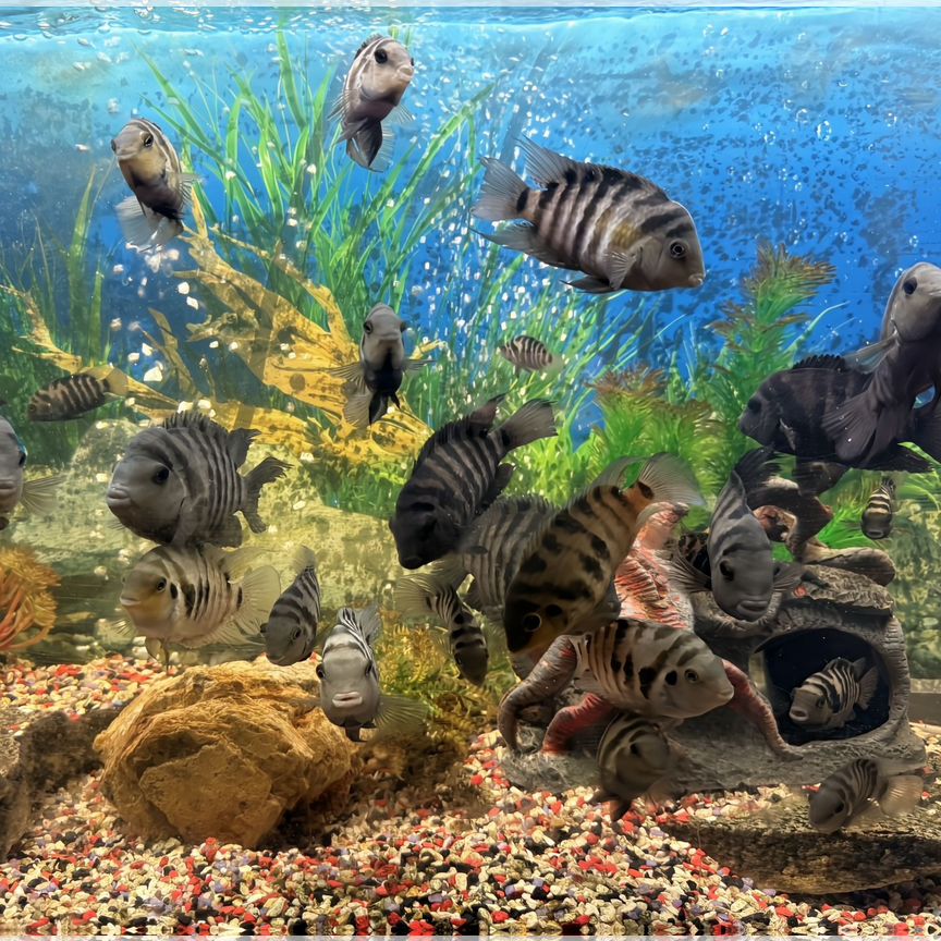 Цихлозома чернополосая в хорошие руки