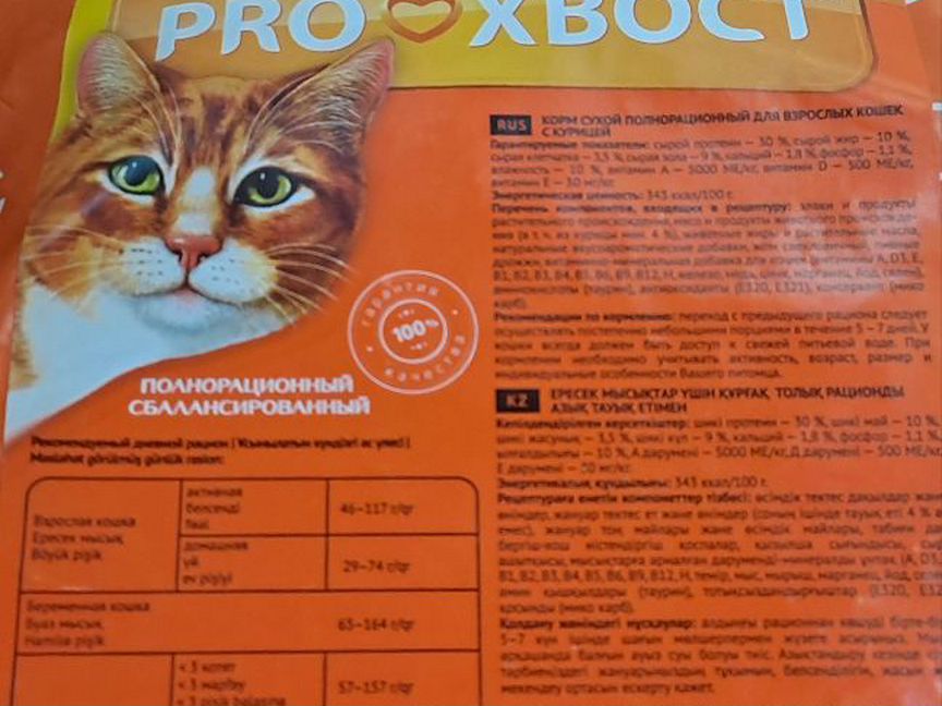 Сухой корм для кошек прохвост