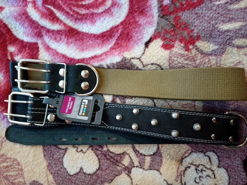 Ошейник кожаный