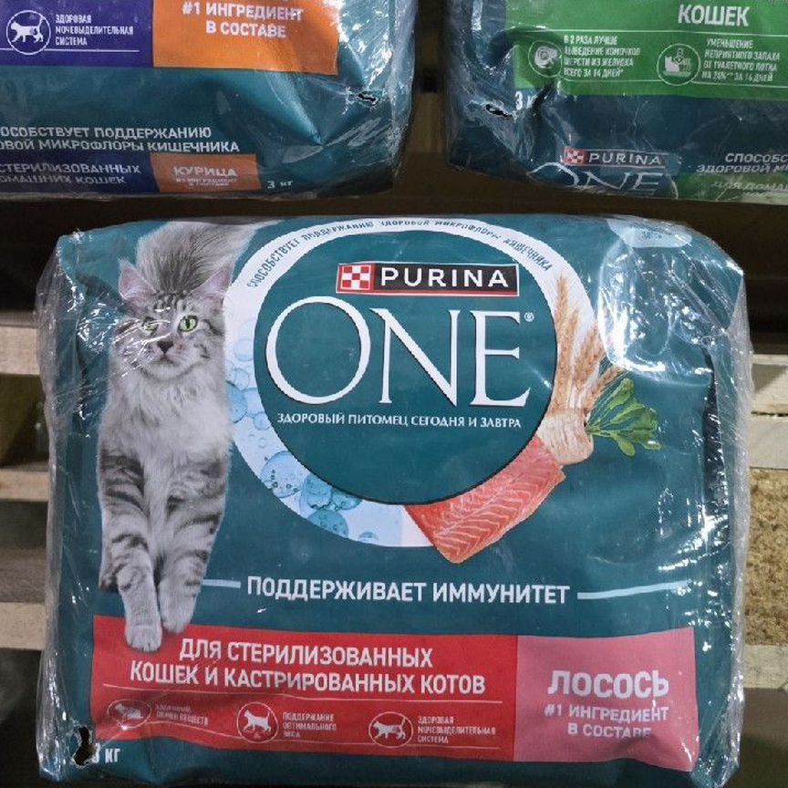 Корм для кошек purina one 3 кг