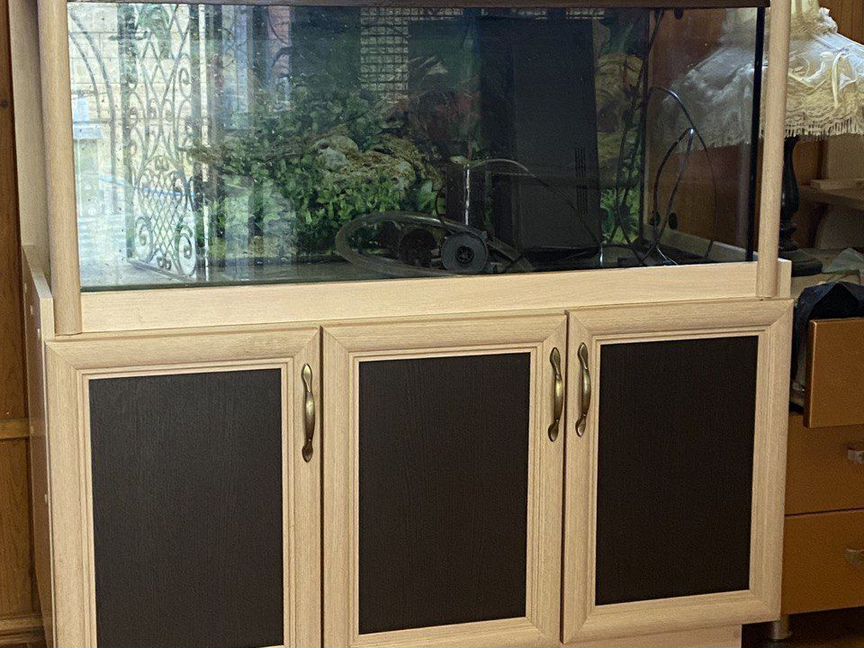 Аквариум импортный 160 литров С тумбочкой