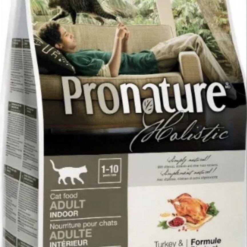 Pronature holistic для кошек индейка клюква5,44кг