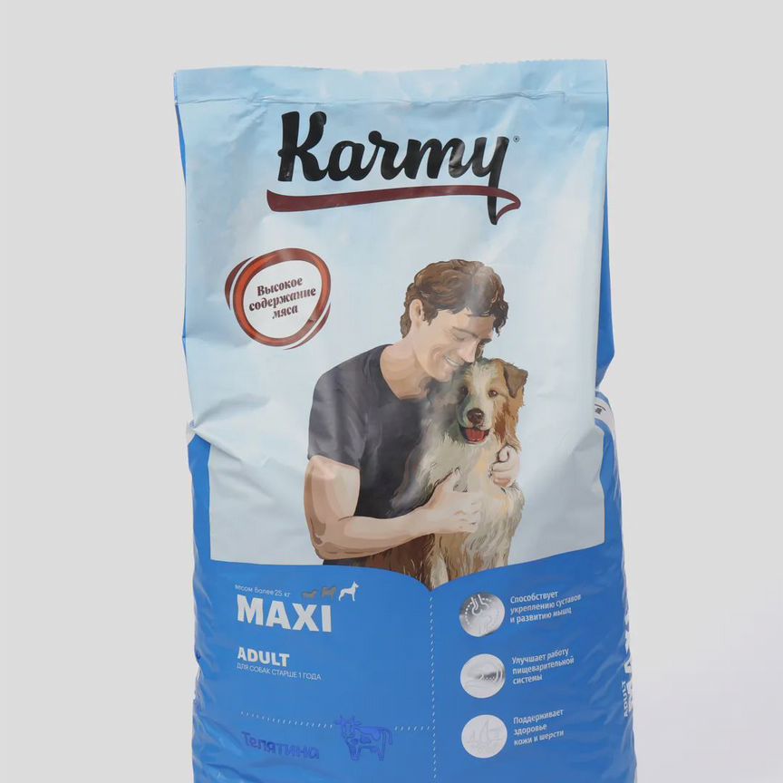 Корм Karmy Maxi Adult с Телятиной 14кг