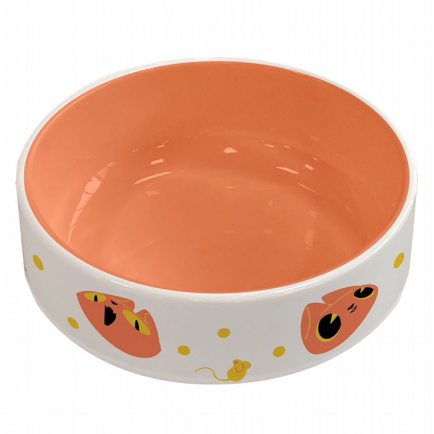 Tappi миски керамическая миска для кошек, оранжева