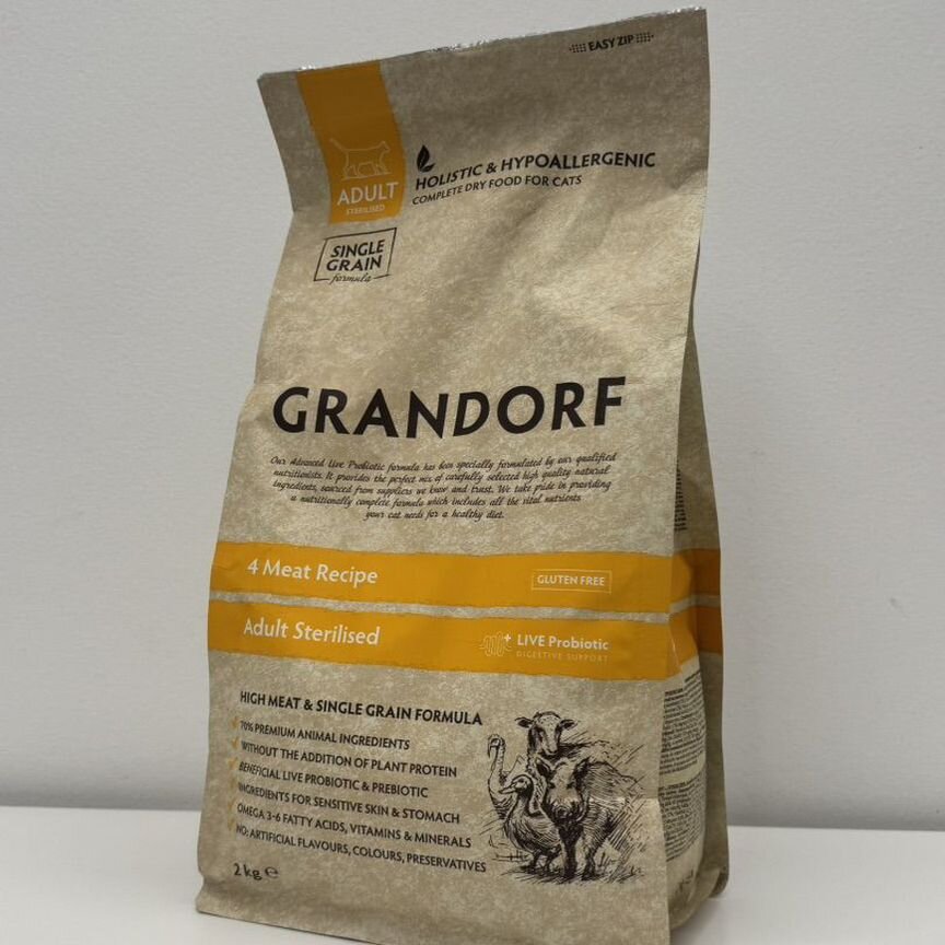 Корм для котов Grandorf 4 meat