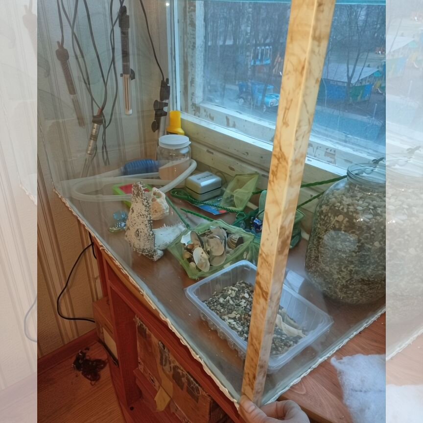 Аквариум с крышкой 140литров