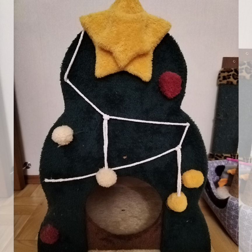 Домик для кошки с когтеточкой