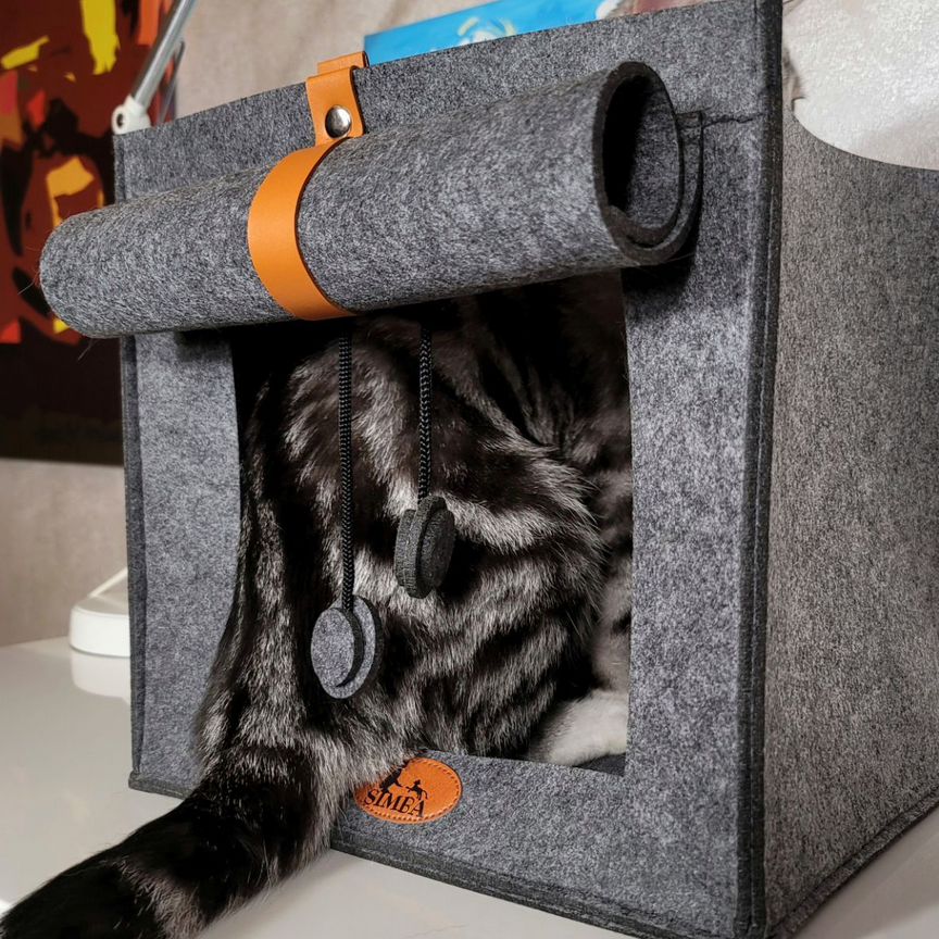 Домик для кошки для стеллажа лежанка с подушкой