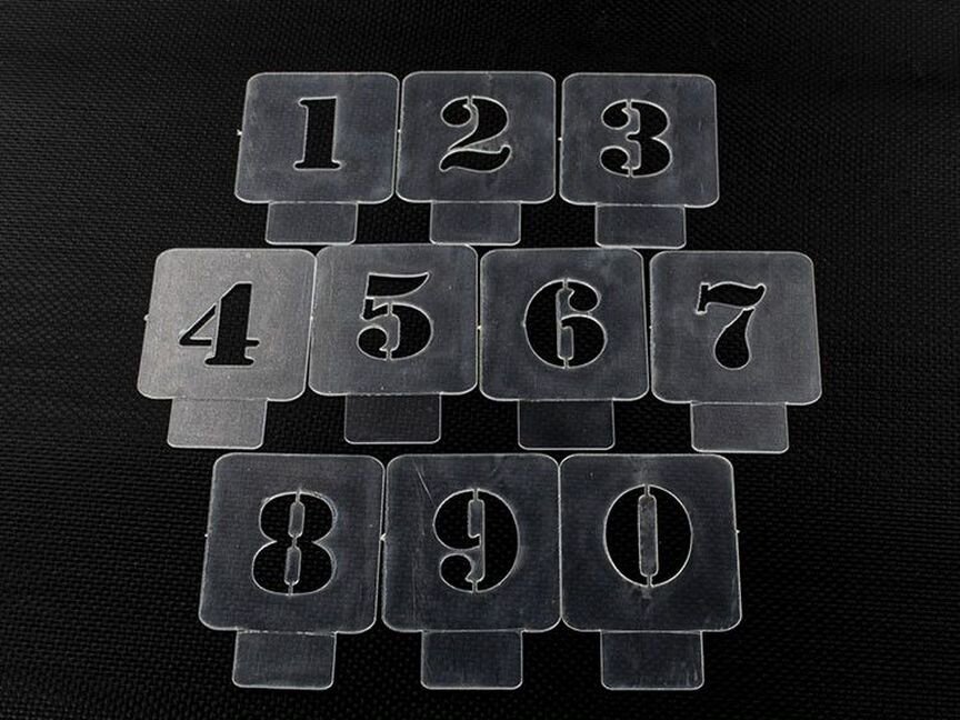 Трафарет для нумерации ульев 3 см (10 цифр,пэт про