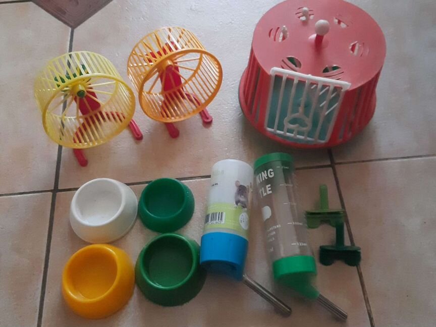 Поилка и миска для хомяка