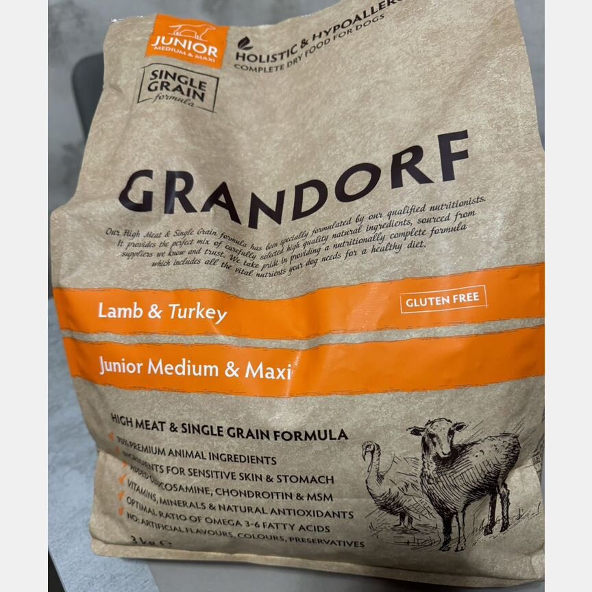 Корм для собак grandorf junior 3 кг