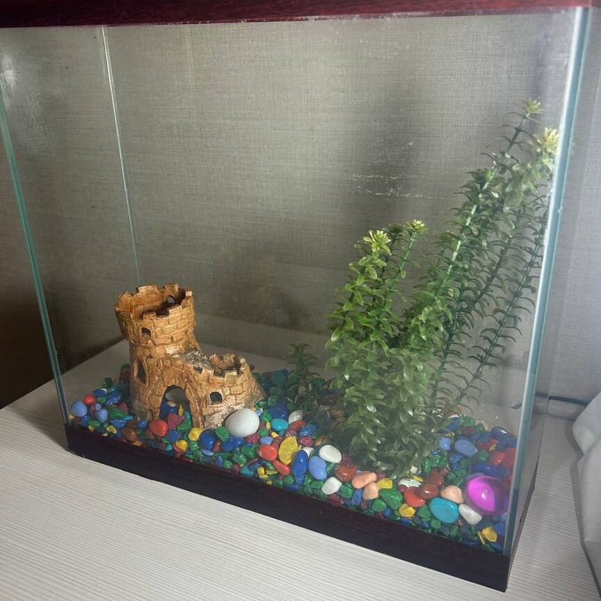 Аквариум с фильтром и сачком