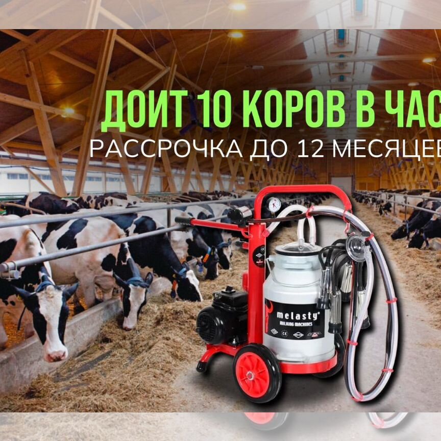 Доильный аппарат для коров, в рассрочку