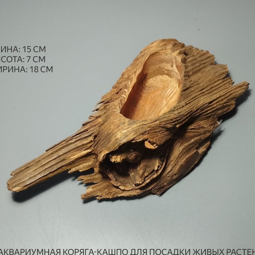 Аквариумная коряга кашпо для посадки растений №7