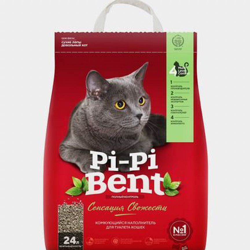 Наполнитель для кошачьего туалета Pi-pi bent 24 л