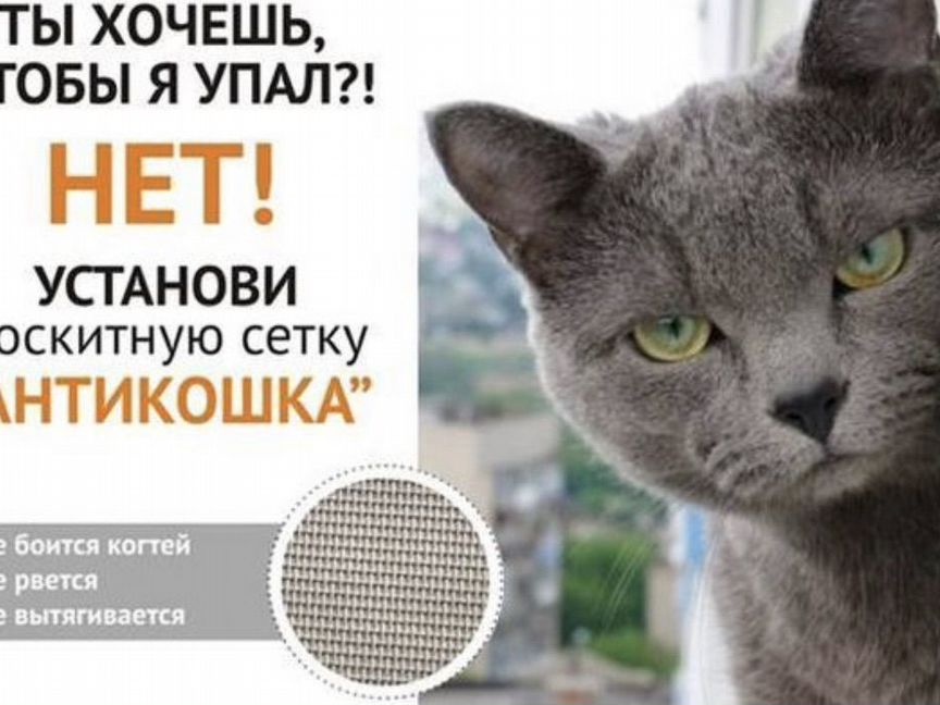 Сетка на окна антикошка