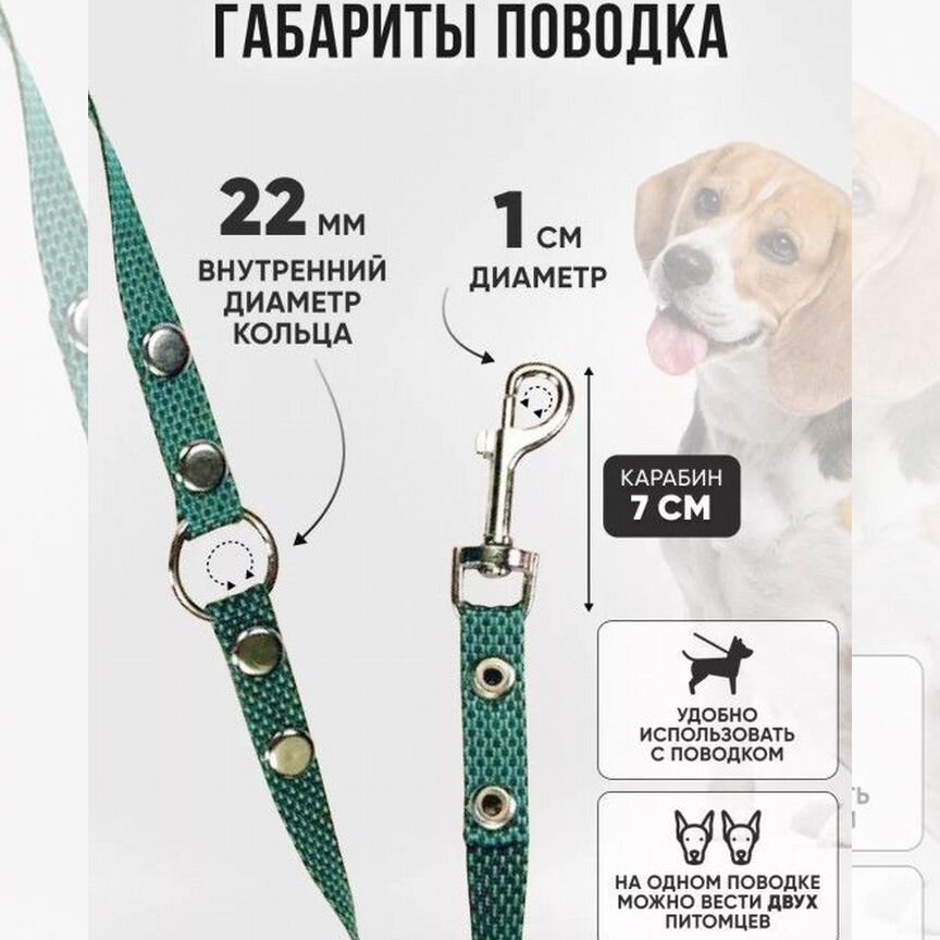 Сворка поводок для выгула двух собак