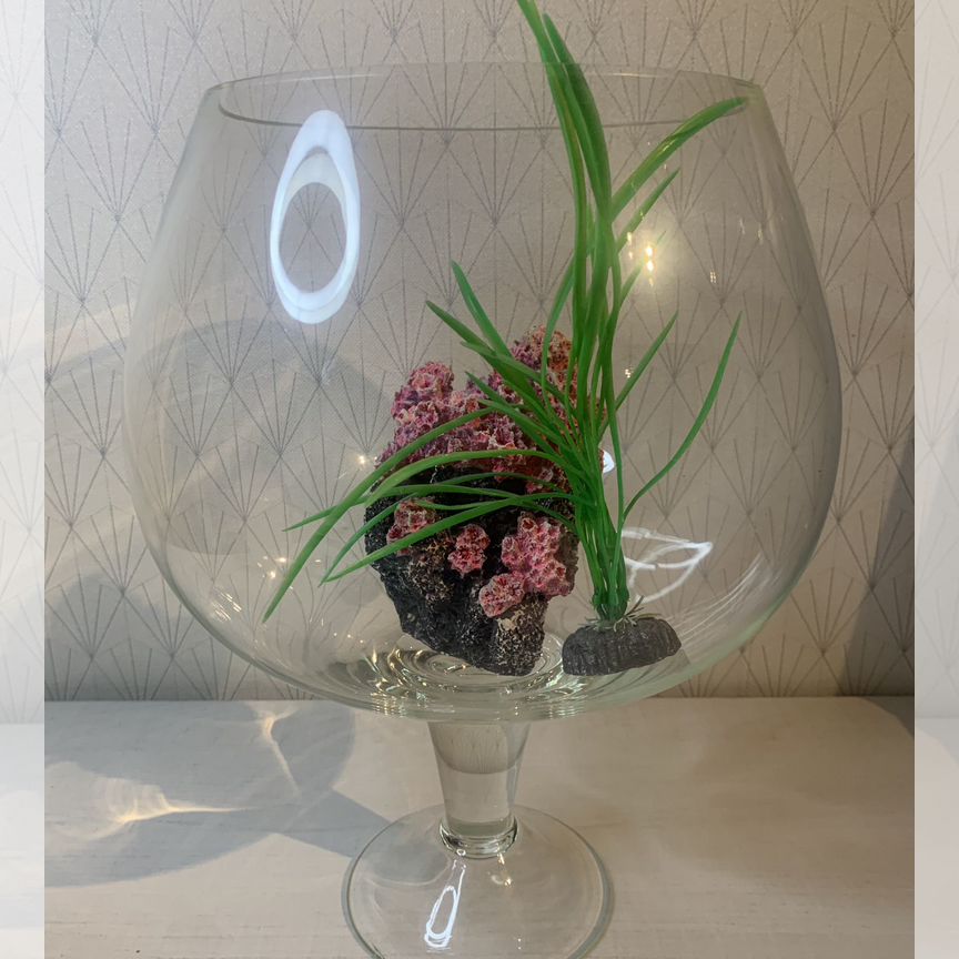 Аквариум в виде бокала