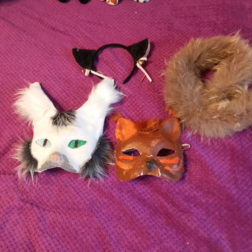 Маски кошек и хвост для квадробики