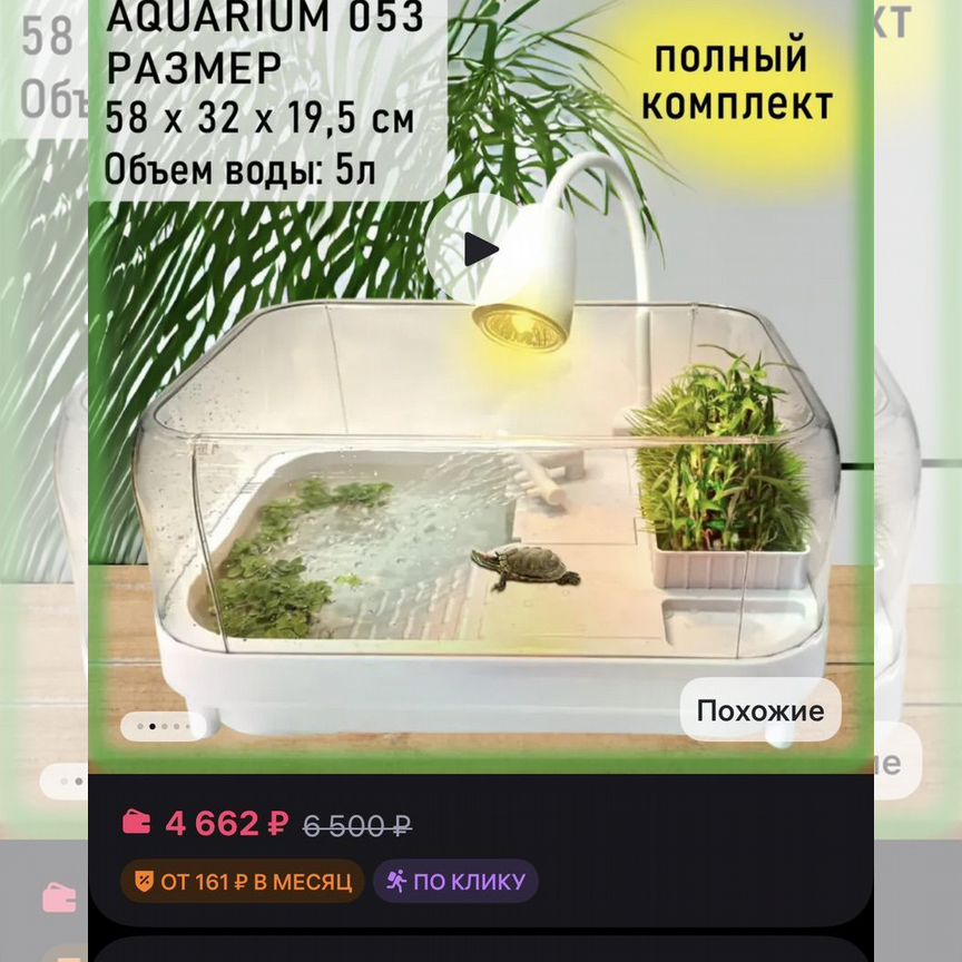 Аквариум для черепах