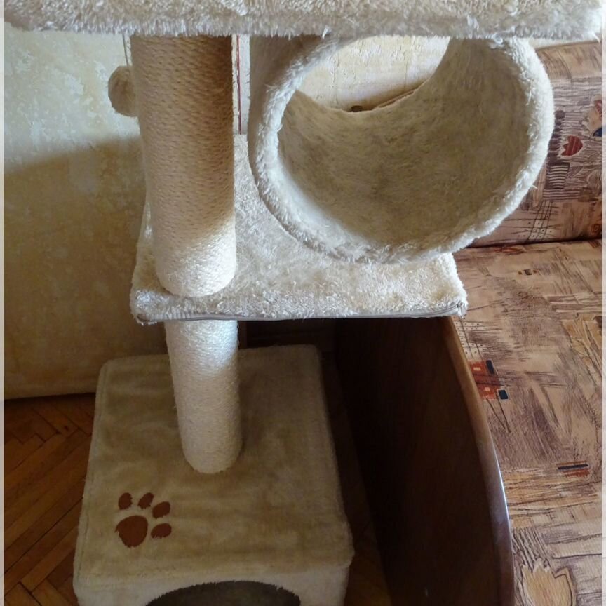 Игровой комплекс и домик для кошки с когтеточкой