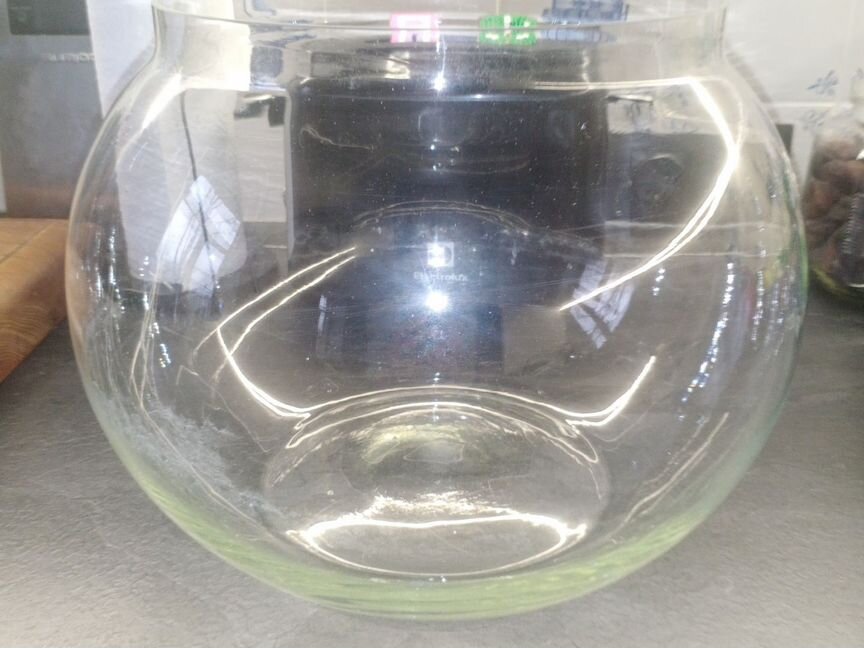 Аквариум стеклянный круглый, 17 л