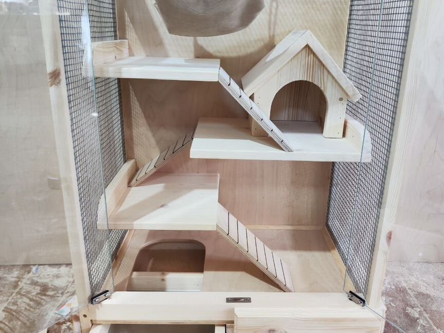 Клетка-витрина для шиншилл, дегу, крыс, белки