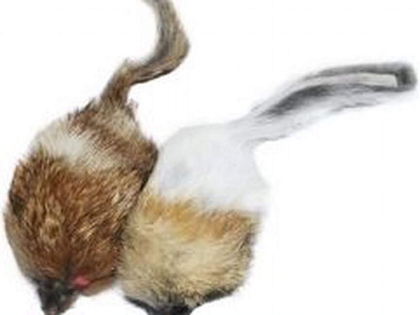 Уют Игрушка для кошек Мышь-погремушка пушистая нат