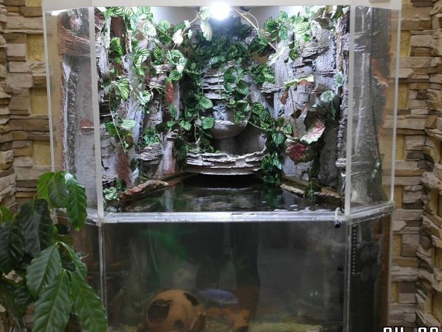 Аквариум с тумбой бу