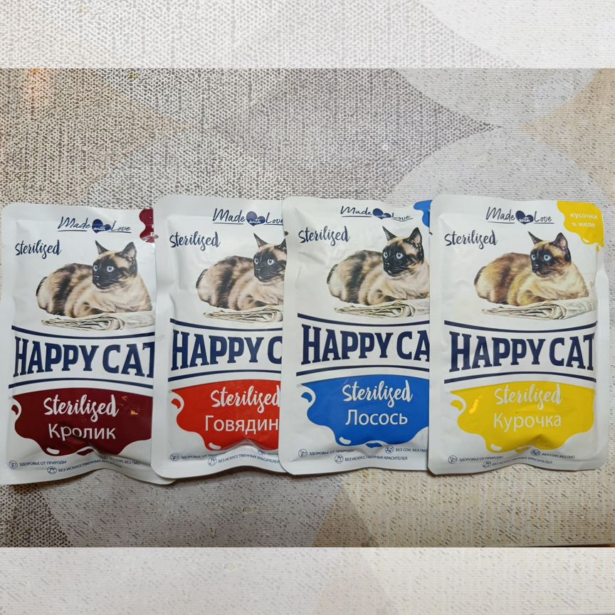 Влажный корм для кошек Happy Cat