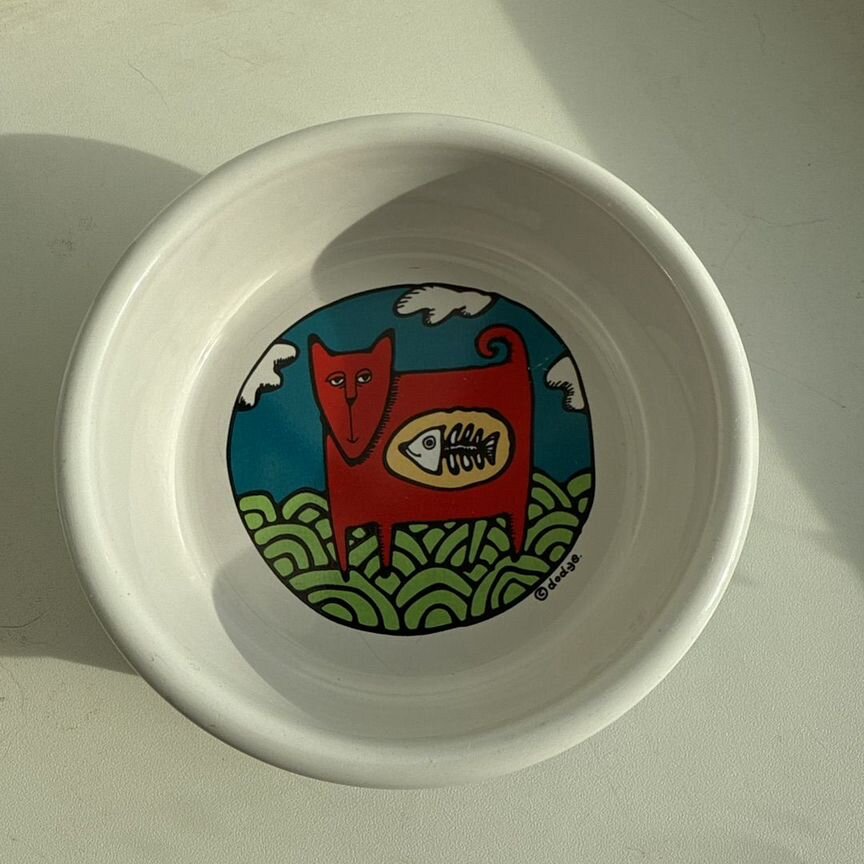 Тарелка миска для кота кошки