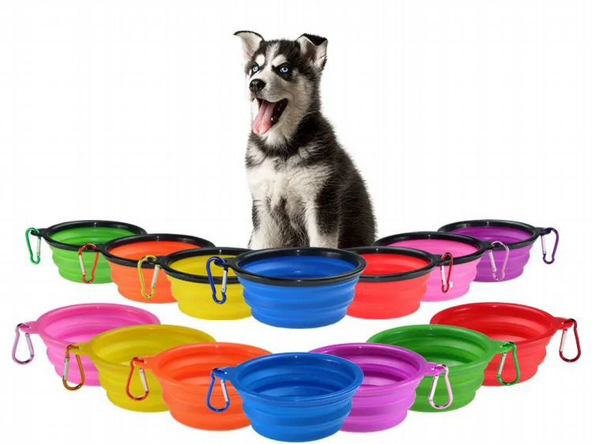 Миска складная для прогулок с собаками, кошками