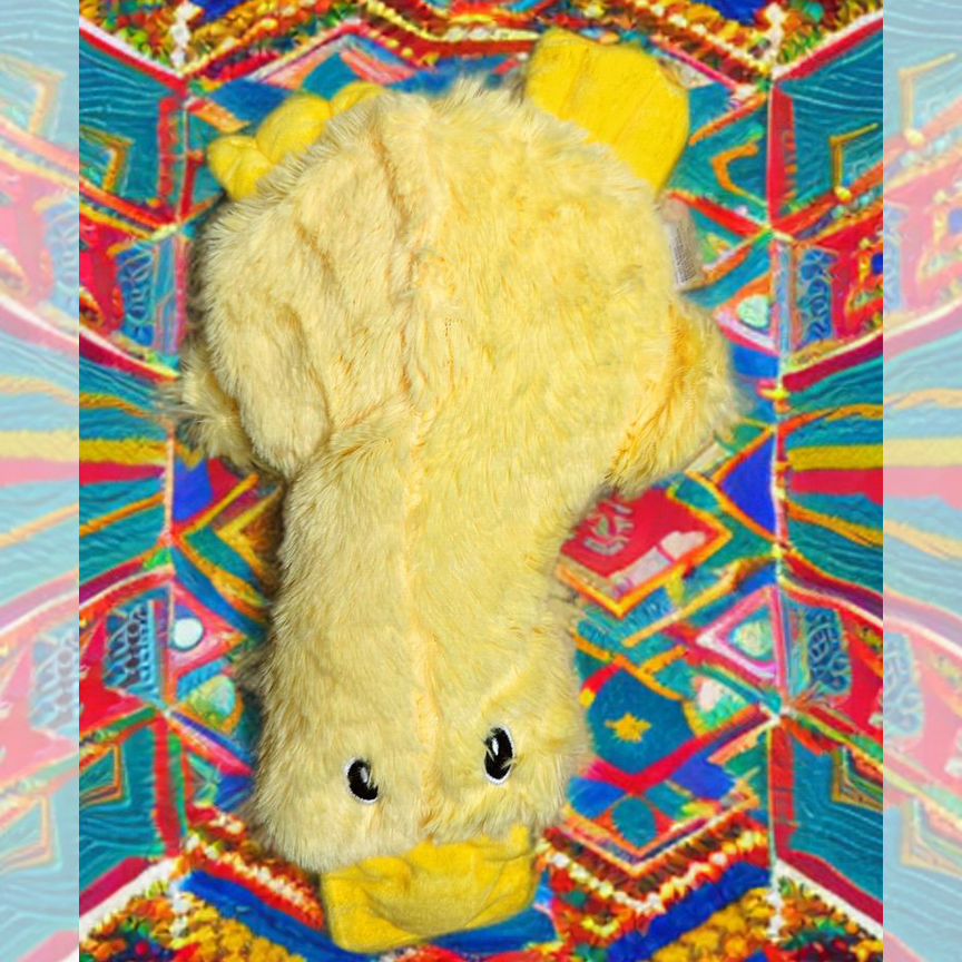 Плюшевая пищащая уточка для собак