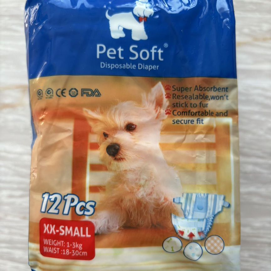 Подгузники для собак 1-3 кг