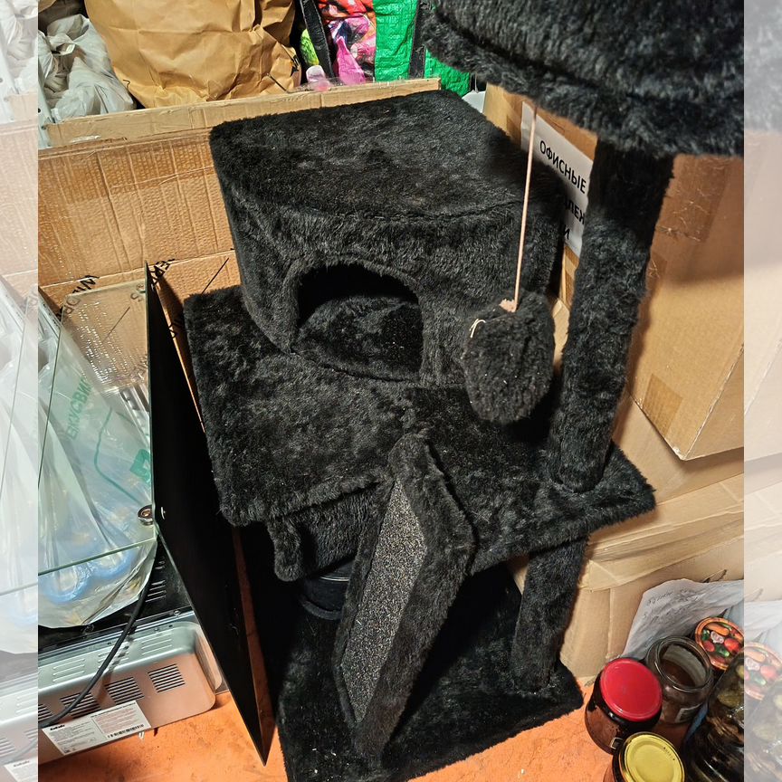 Трехэтажный домик для кошек