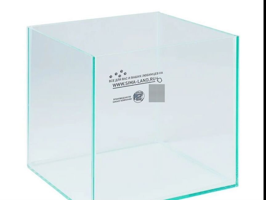 Аквариум куб 25*25*25 без крышки, новый в упаковке
