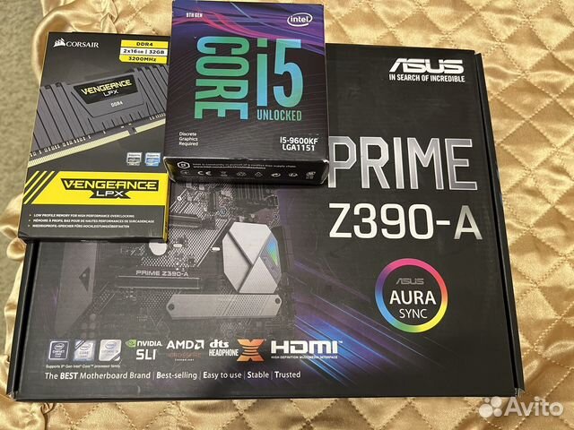 Материнская плата с процессором i5 9600kf и память купить в Санкт ...