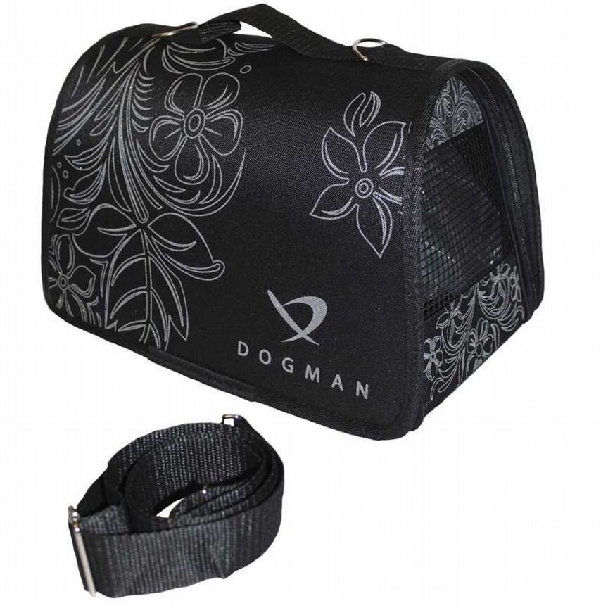 Dogman Сумка-переноска Лира №3 черная 43*27*27см