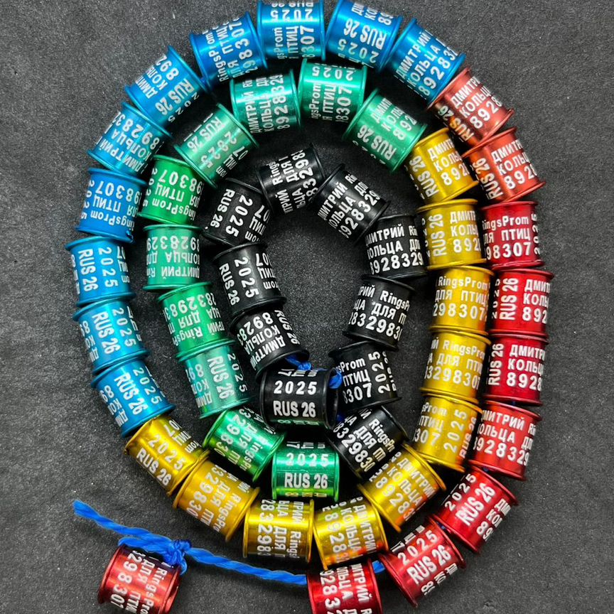 Кольца для голубей с бортиком,тонкие