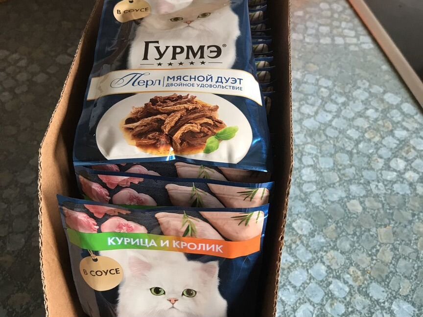 Корм влажный гурмэ для кошек