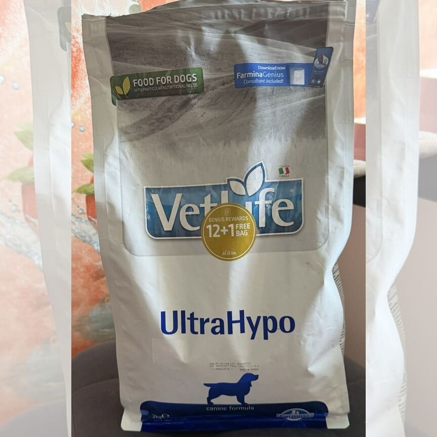 Farmina Vet Life UltraHypo корм для собак 1,5 кг