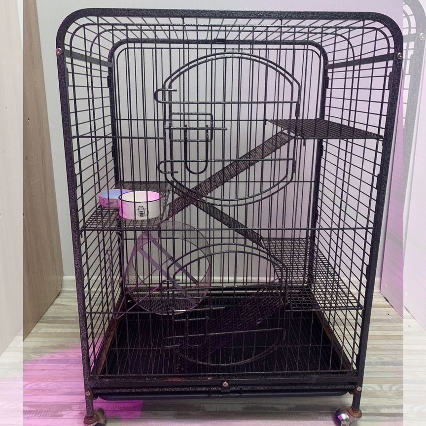 Клетка для грызунов большая на колесах