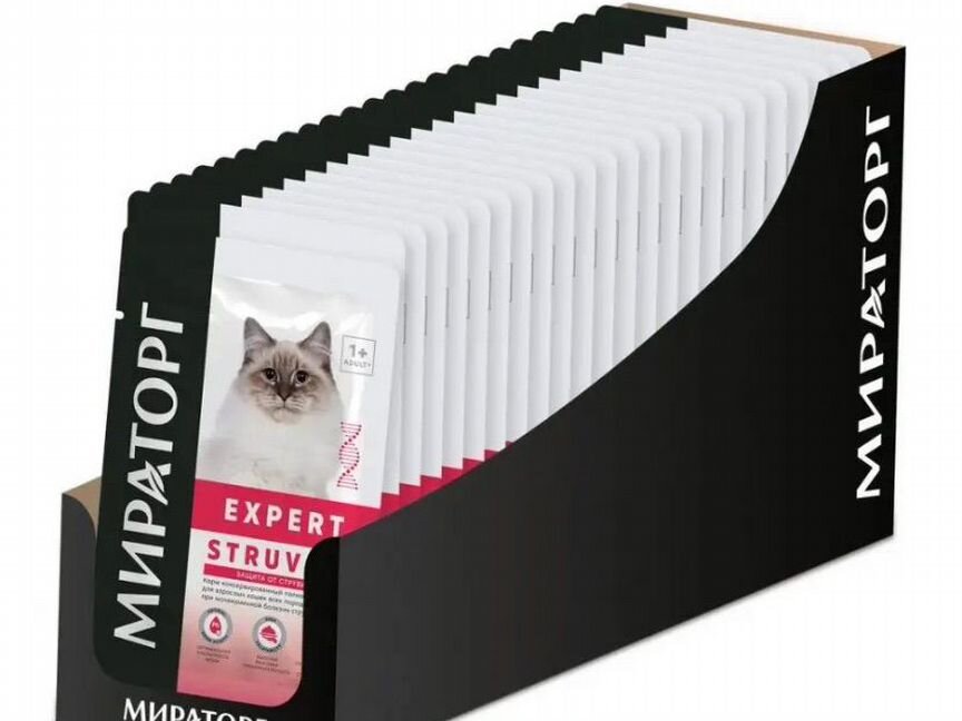 Кошачий корм жидкий Мираторг Expert Struvite новый