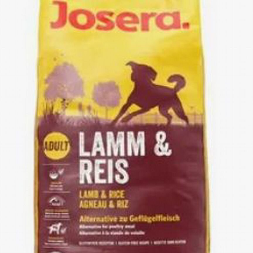 Корм д/собак Josera (Германия) Lamb/Rice 12.5кг