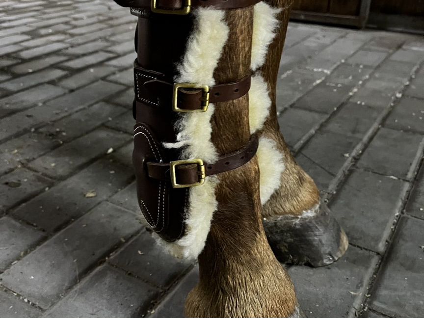 Ногавки кожаные с мехом