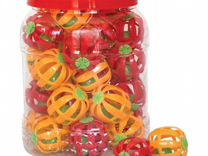 Игрушка 3894 для кошек Эллипс-погремушка, d45мм (б