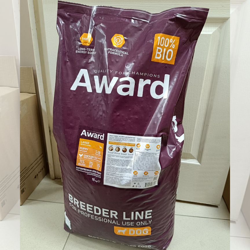 Корм Авард (Award) для щенков крупных пород 12кг